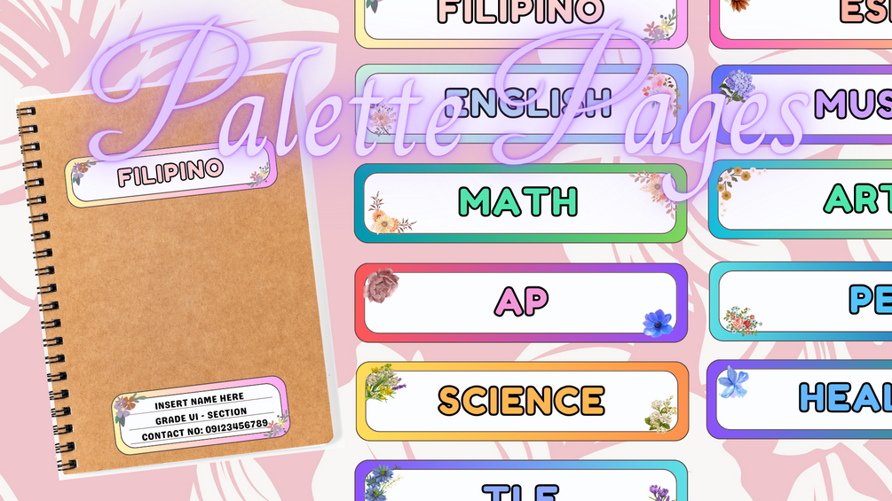 Notebook Label Printable Stickers Template