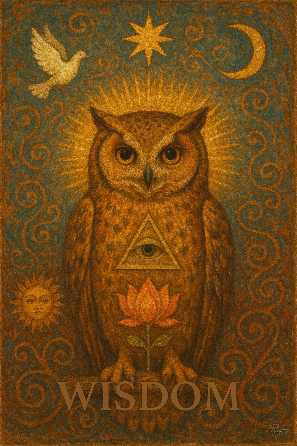 Sacred Owl of Wisdom and Sight – Unlimited Home Printing in Multiple Sizes
