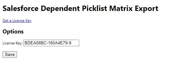 Salesforce Picklist Matrix Export Extension