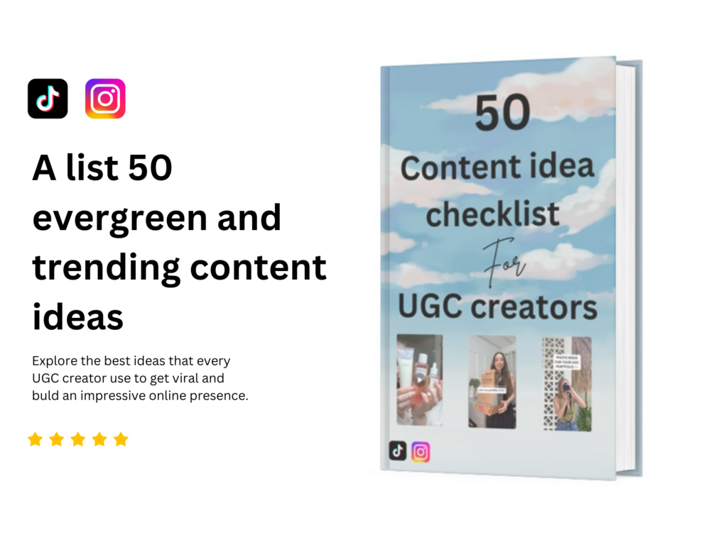 Content idea ckecklist for UGC creators
