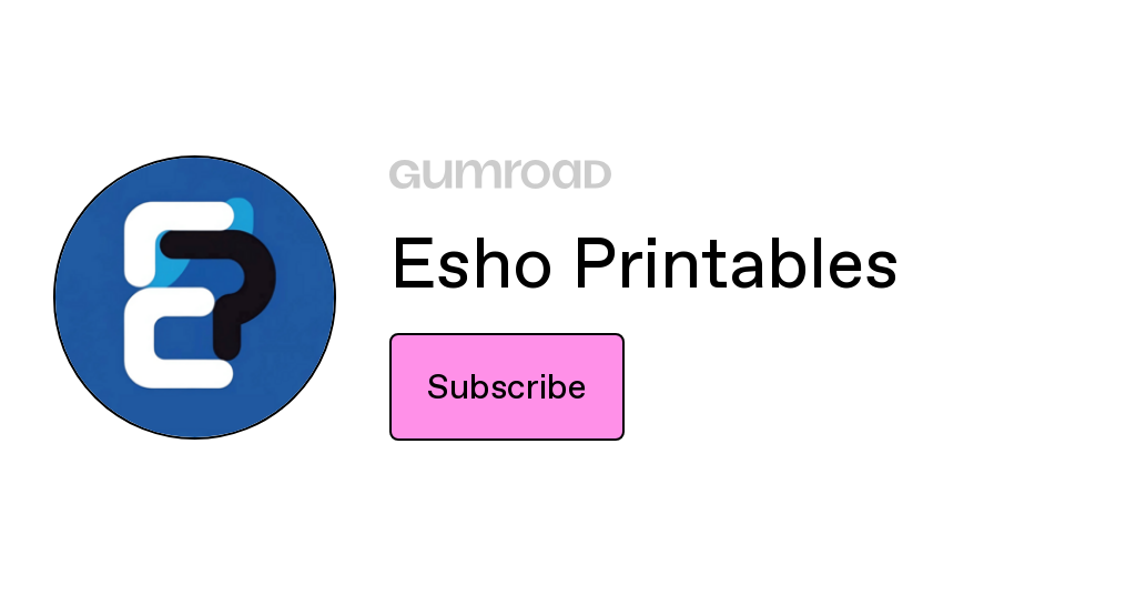 Esho Printables