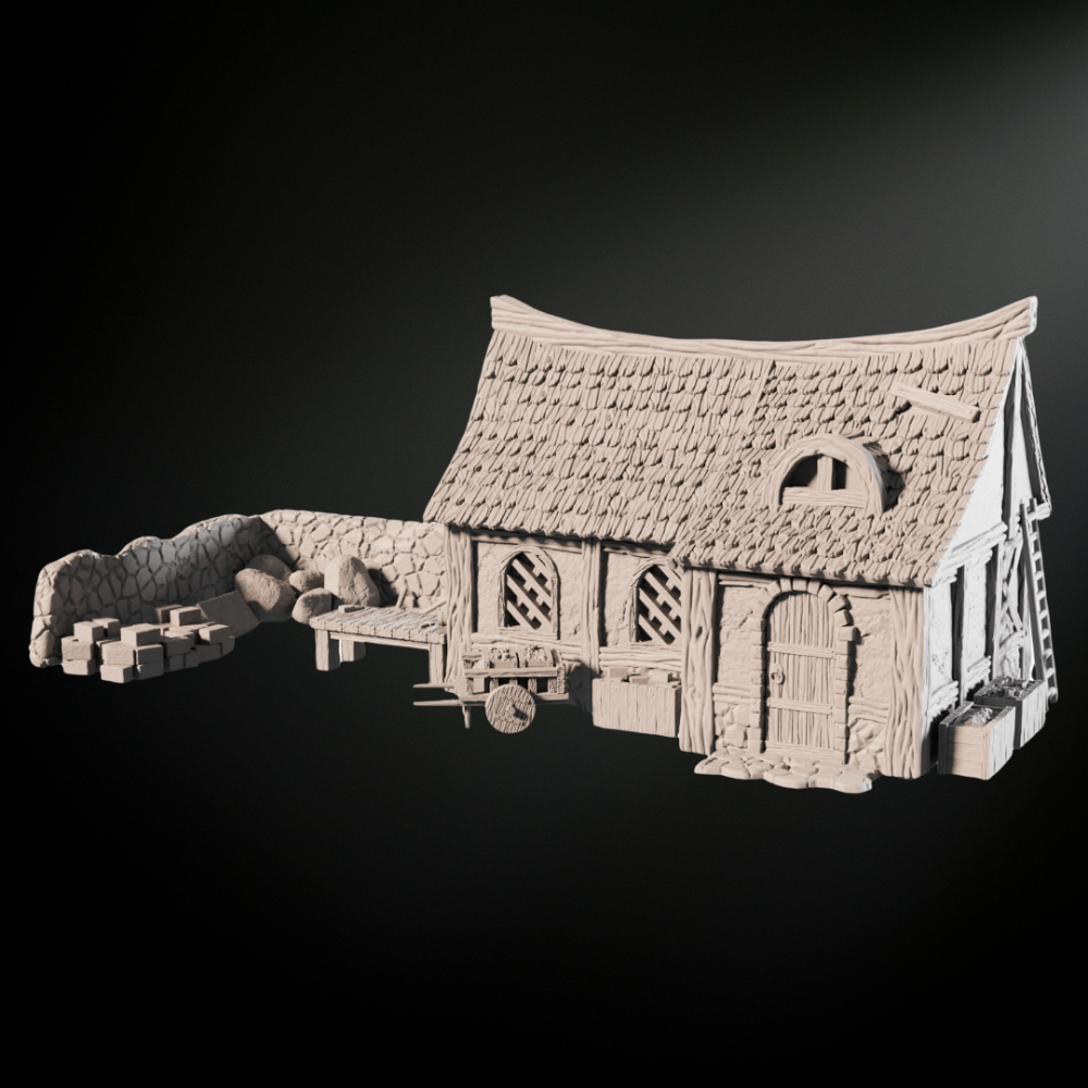 Medieval Mason House STL File – Fantasy Building for RPG, DnD, Diorama ...