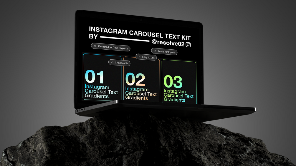 Instagram Text Gradient Kit