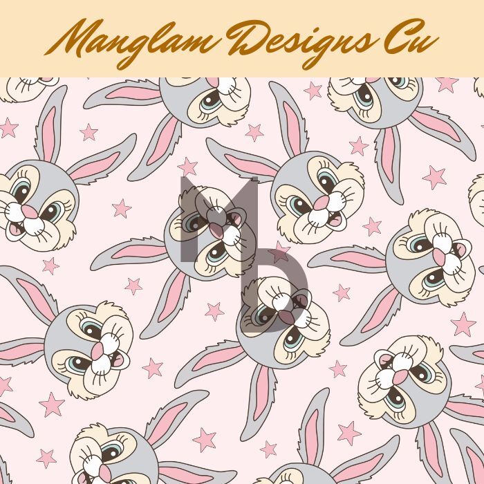Easter cute bunny seamless repeat pattern, spring girl pink seamless ...