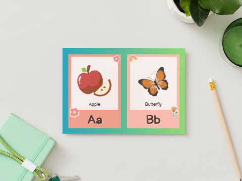 Alphabet A-Z Flash Cards – Printable Educational Learning Set for Kids