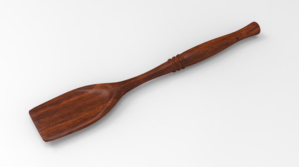 Wooden Spatula 3D Model