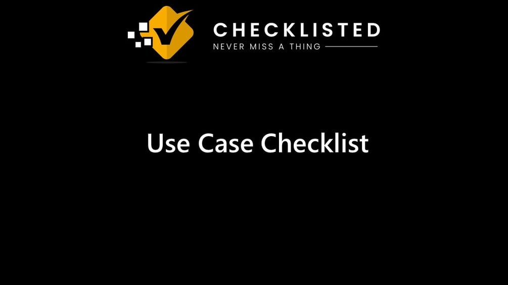 Use Case Checklist