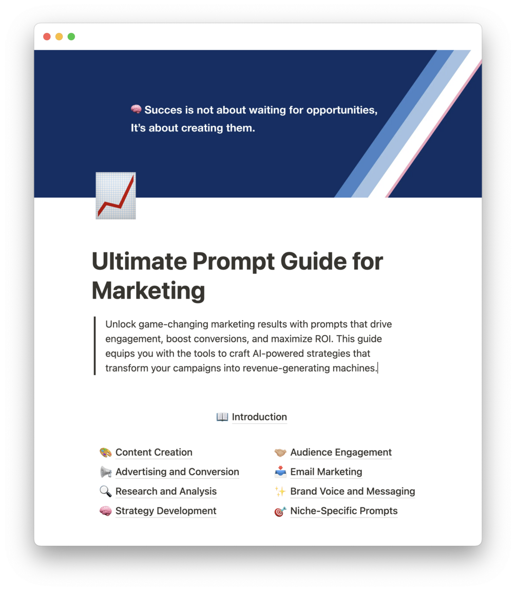 📈 Ultimate Prompt Guide for Marketing
