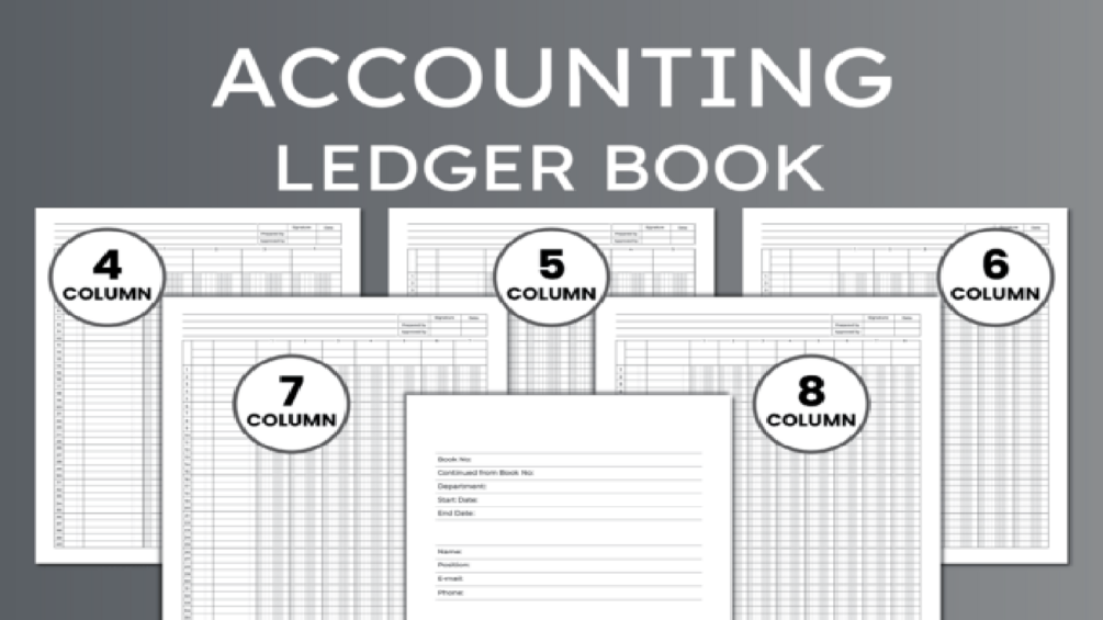 Accounting Ledger Book | 4-8 Column Book