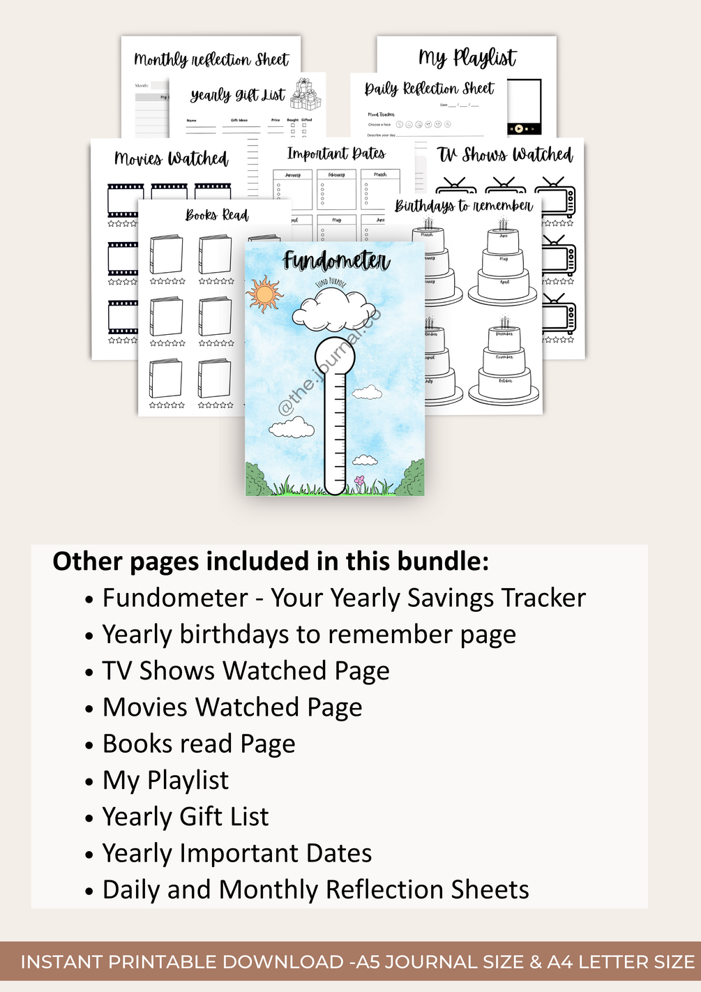 2026 Mega Journal Bundle 120 Pages - Printable PDF(s)