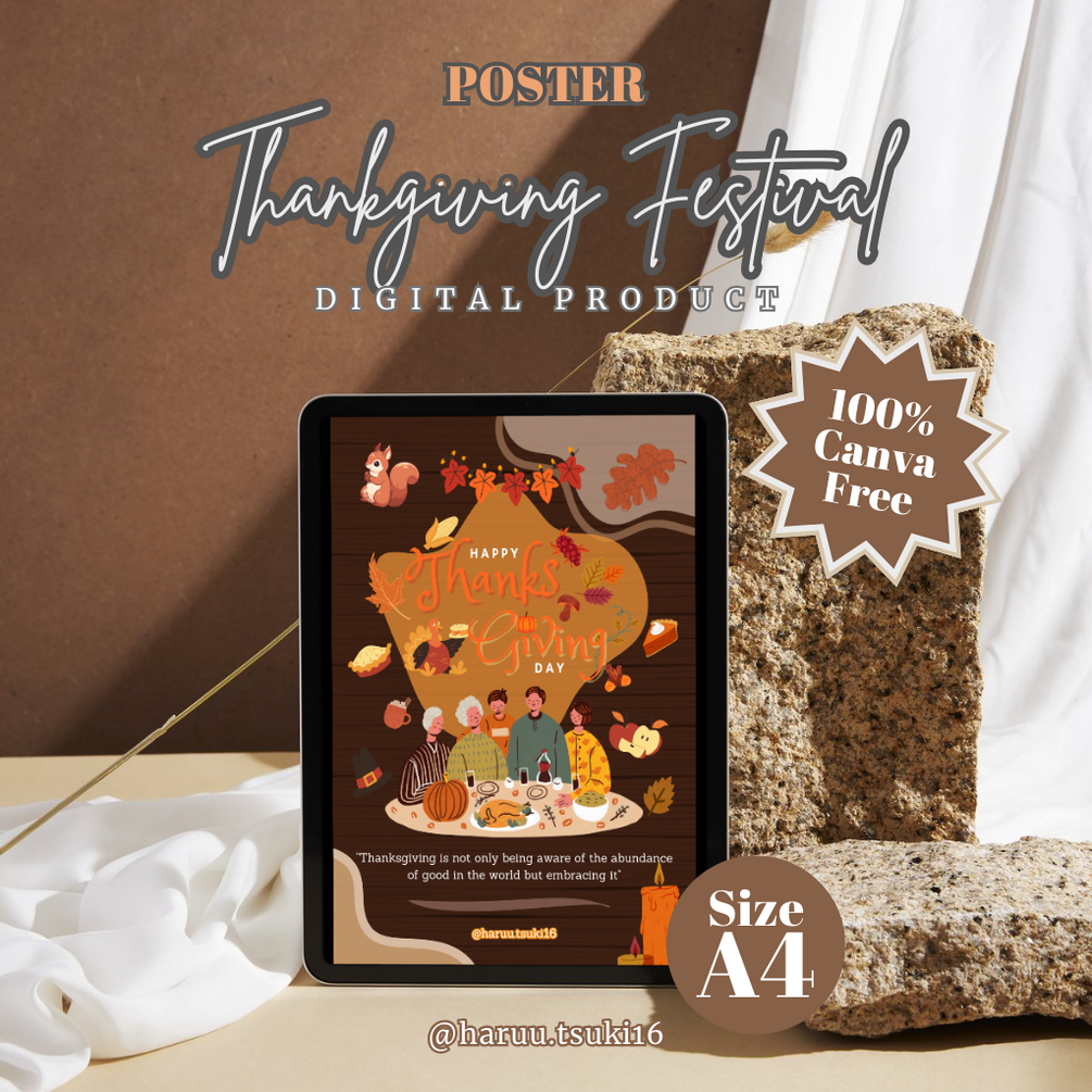 Thanksgiving Poster (Canva Template)