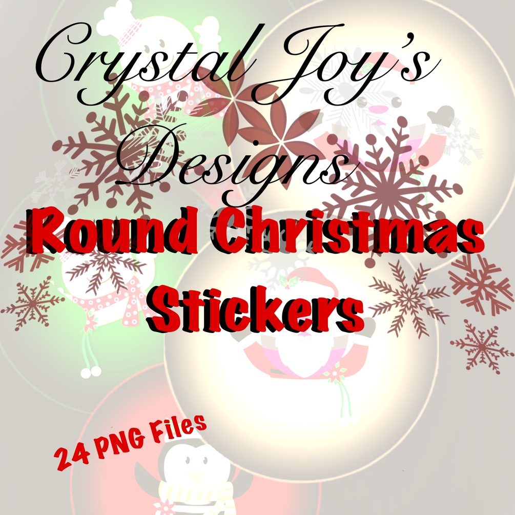 Round Christmas Stickers