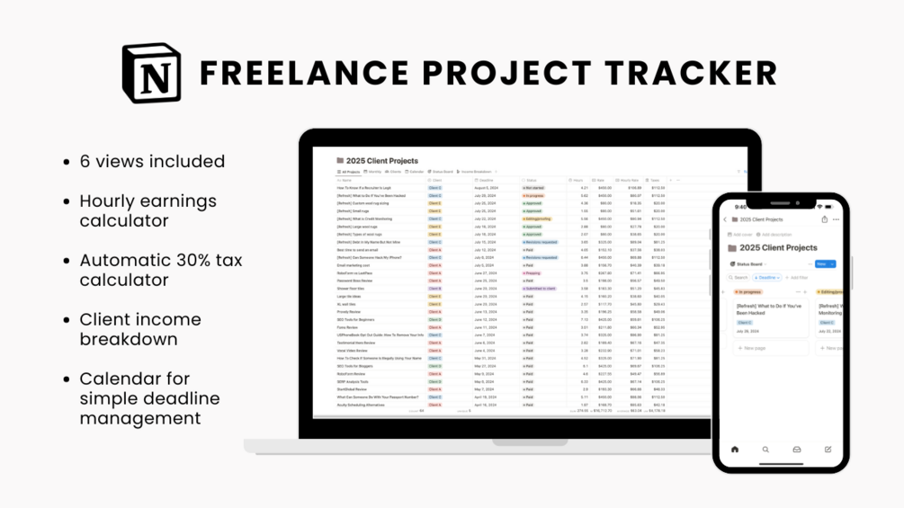 Freelance Project Tracker
