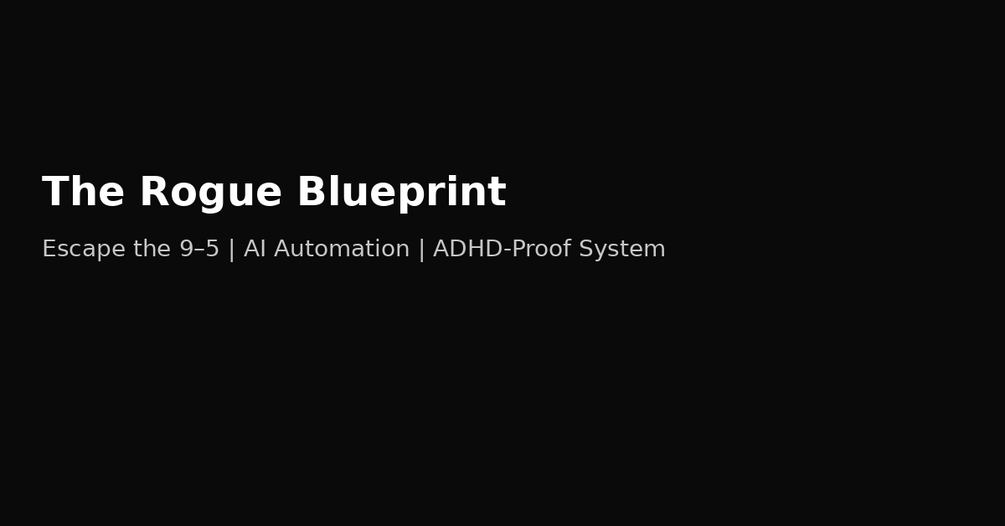 Rogue Blueprint – Escape the Matrix with AI