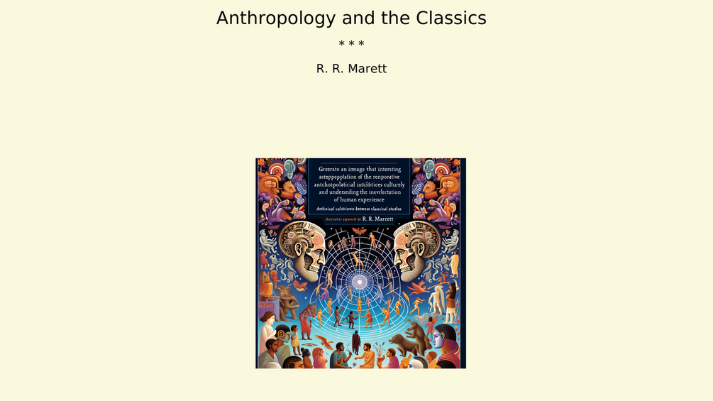 Anthropology and the Classics