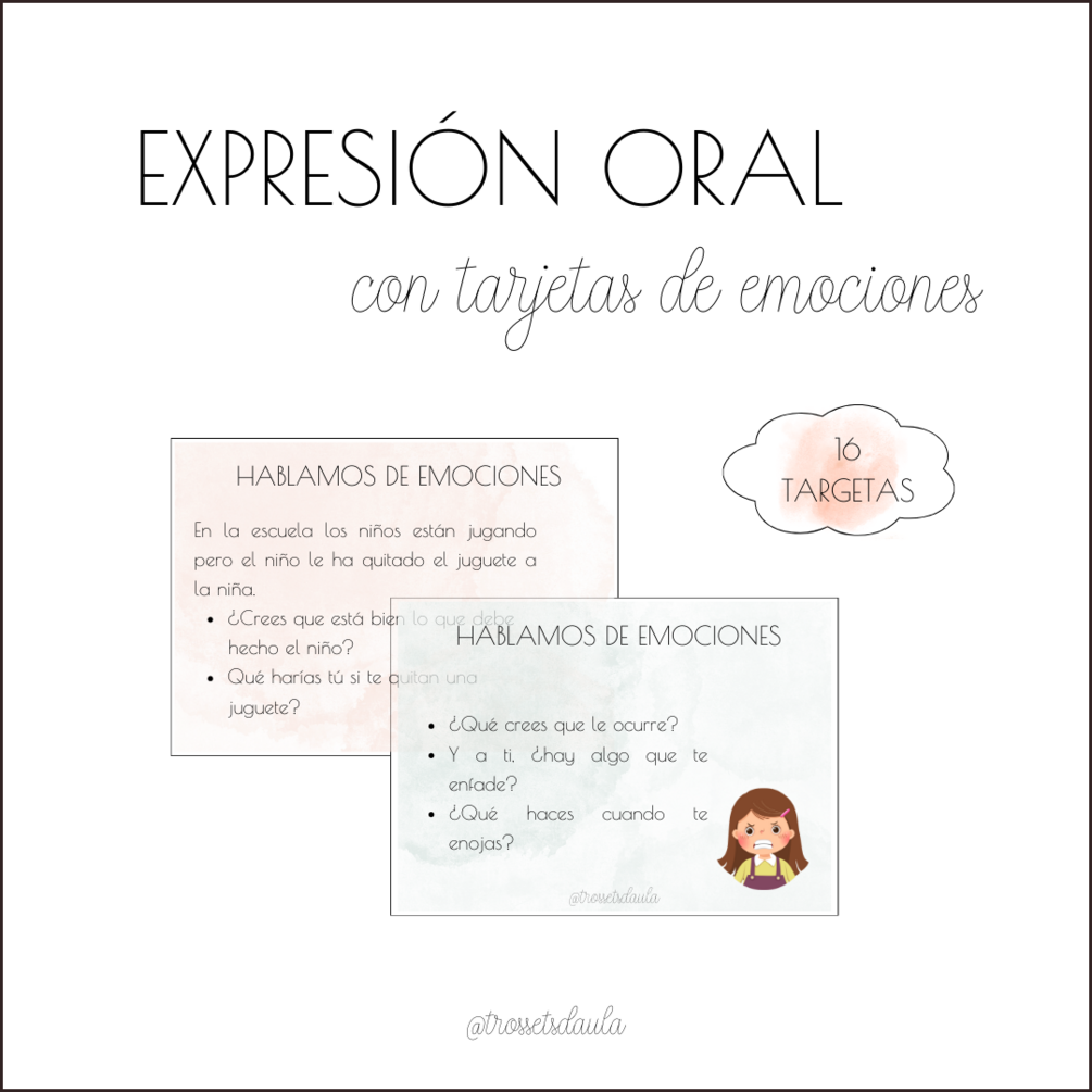 TARJETAS DE EXPRESIÓN ORAL (EMOCIONES)