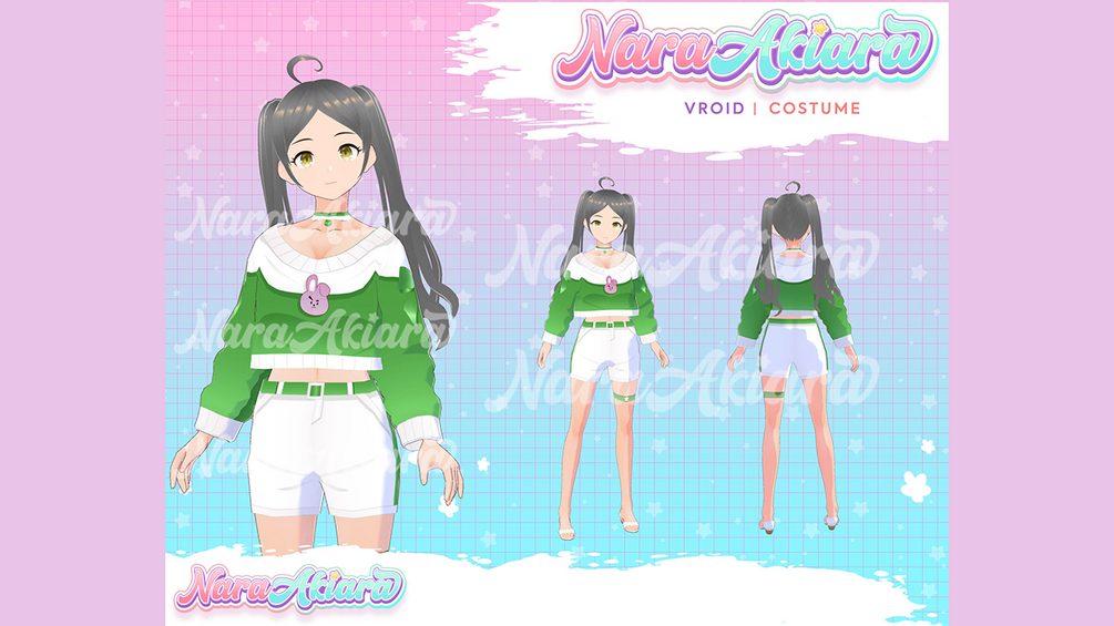 3D Vroid Green Cute Outfit