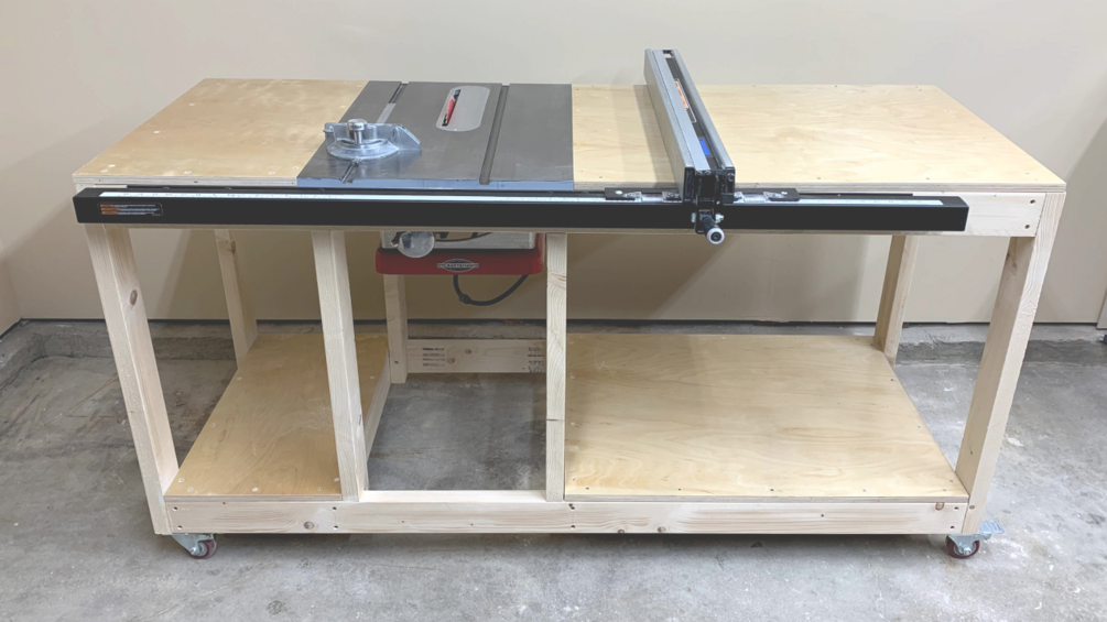 DIY Mobile Workbench with integrated saw PLANS