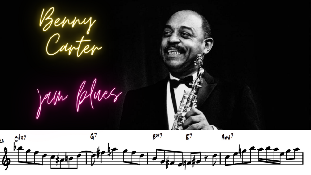 Benny Carter - Alto sax solo on "Jam Blues"