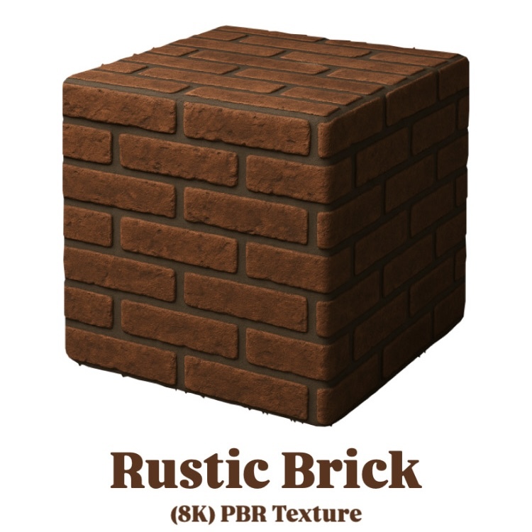 Free Rustic Brick Texture – 8K Seamless PBR