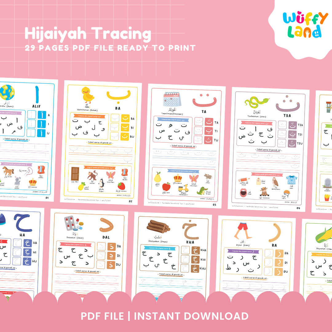 Hijaiyah Tracing Worksheets - Arabic Alphabet Practice