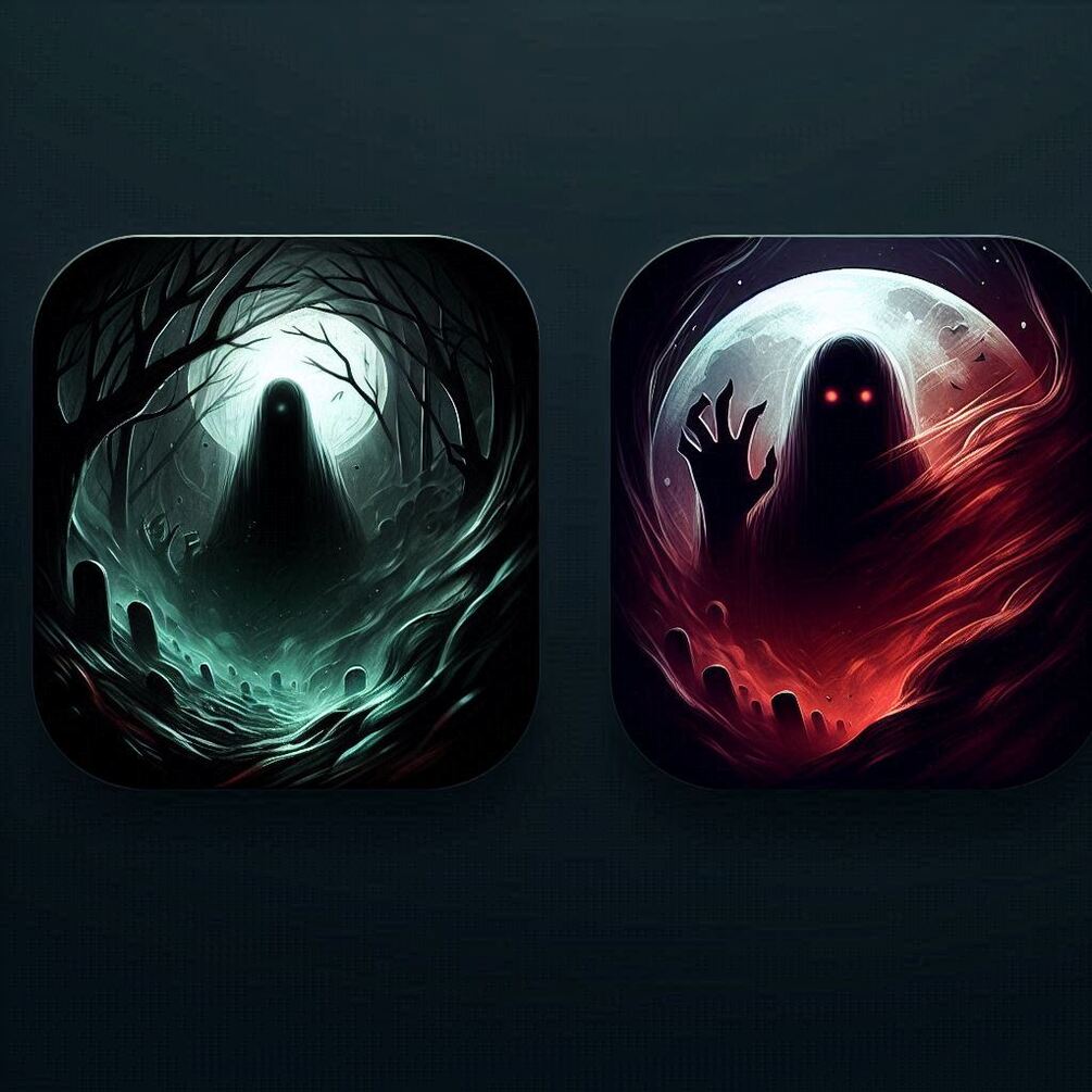 Creepy App Icon: Haunting Aesthetics