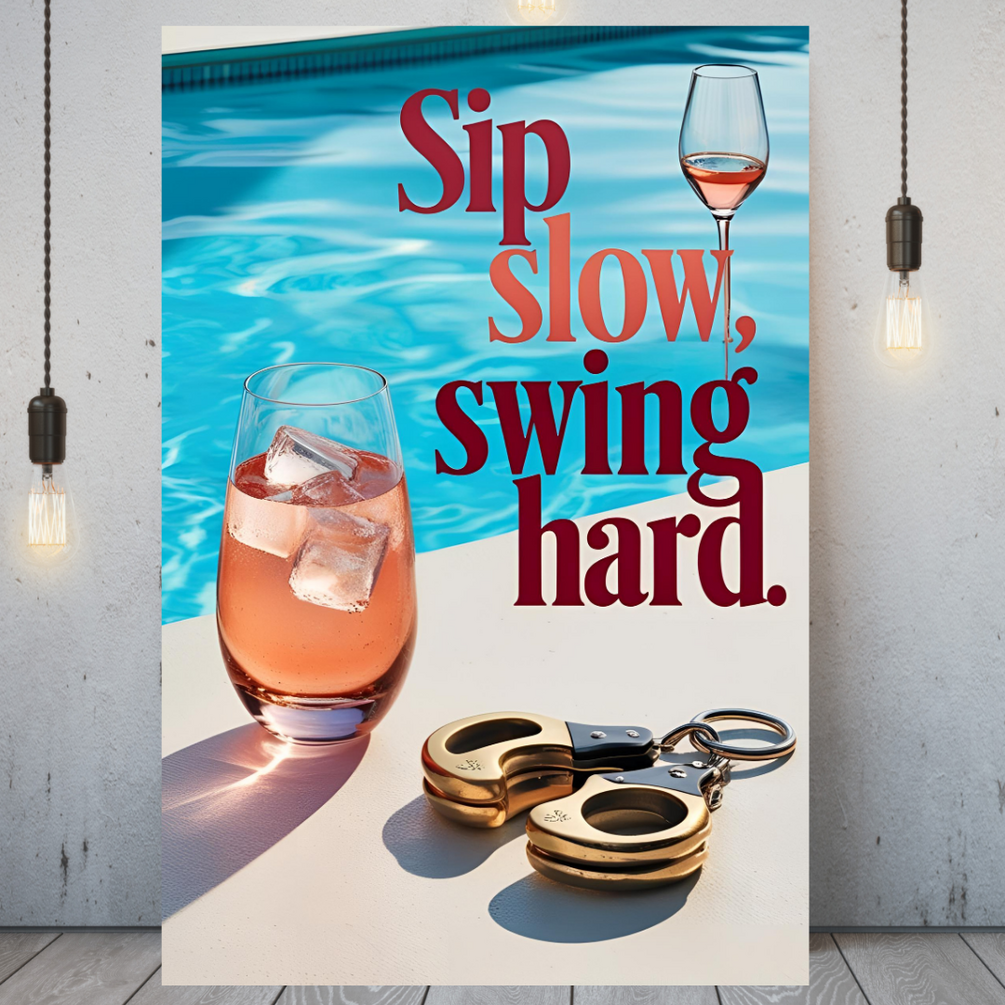 Sip Slow, Swing Hard – 2:3 - Digital Art Print, Poster, Wall Art ...