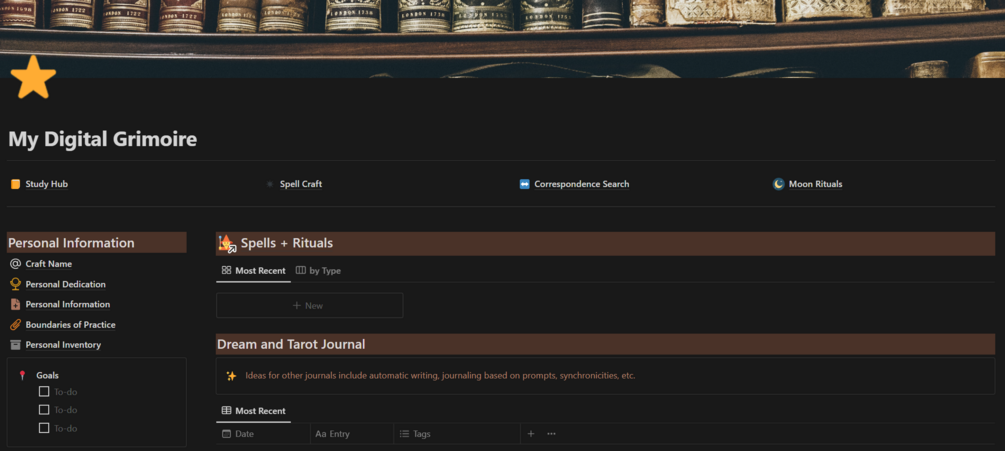 Digital Grimoire Notion Template