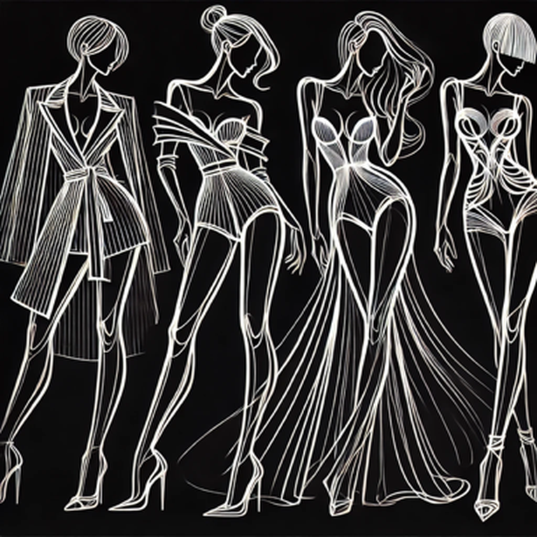 Lux Line Art-Fashion Edgy Couture Sketch