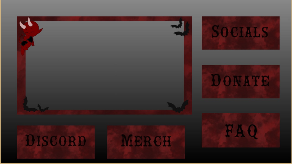 Devil-Themed Twitch Overlay Pack – Cute & Spooky Stream Graphics for ...