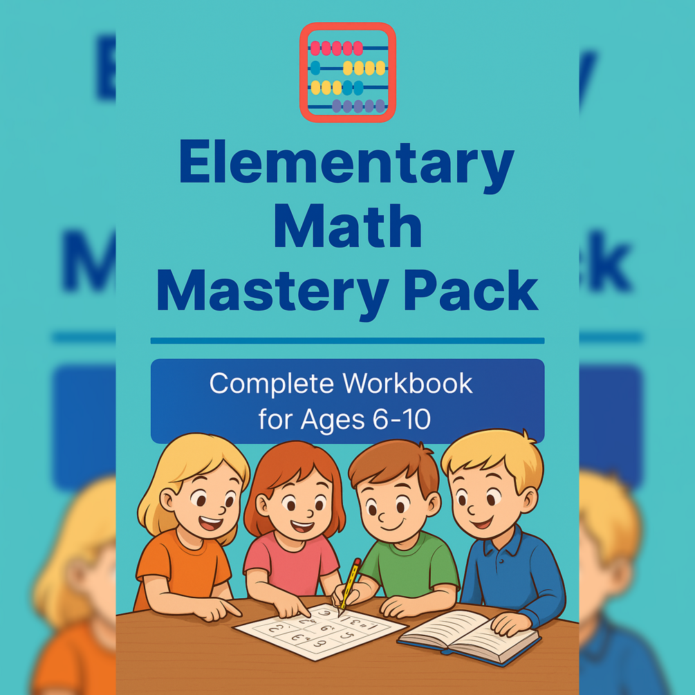 Elementary Math Mastery Pack - Complete Workbook for Ages 6–10
