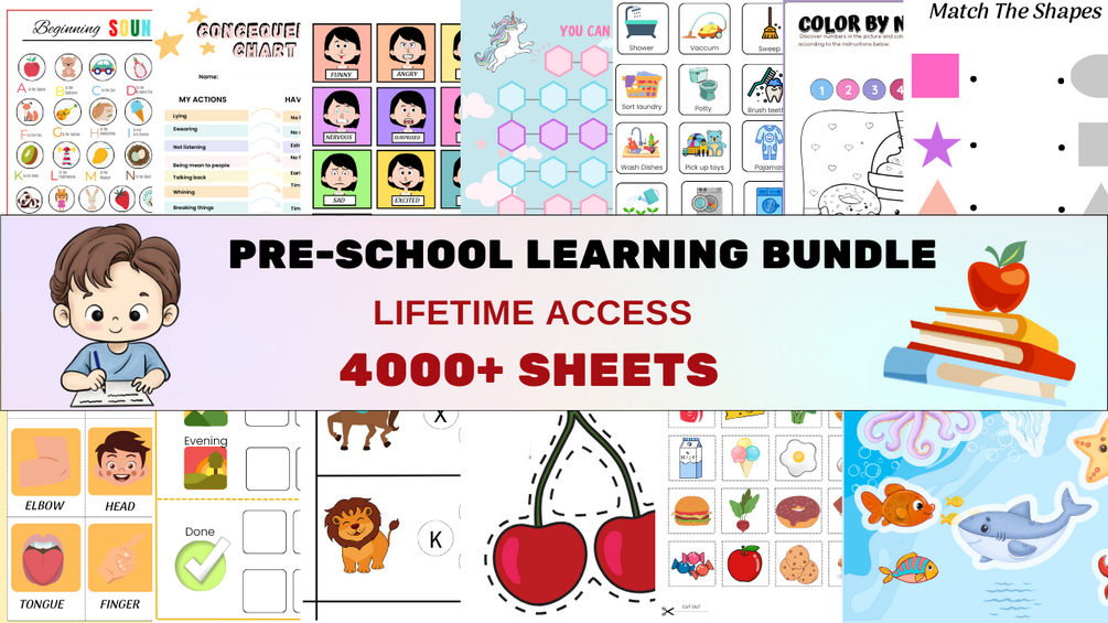 Pre-School & Homeschool Learning Activities Bundle Printable