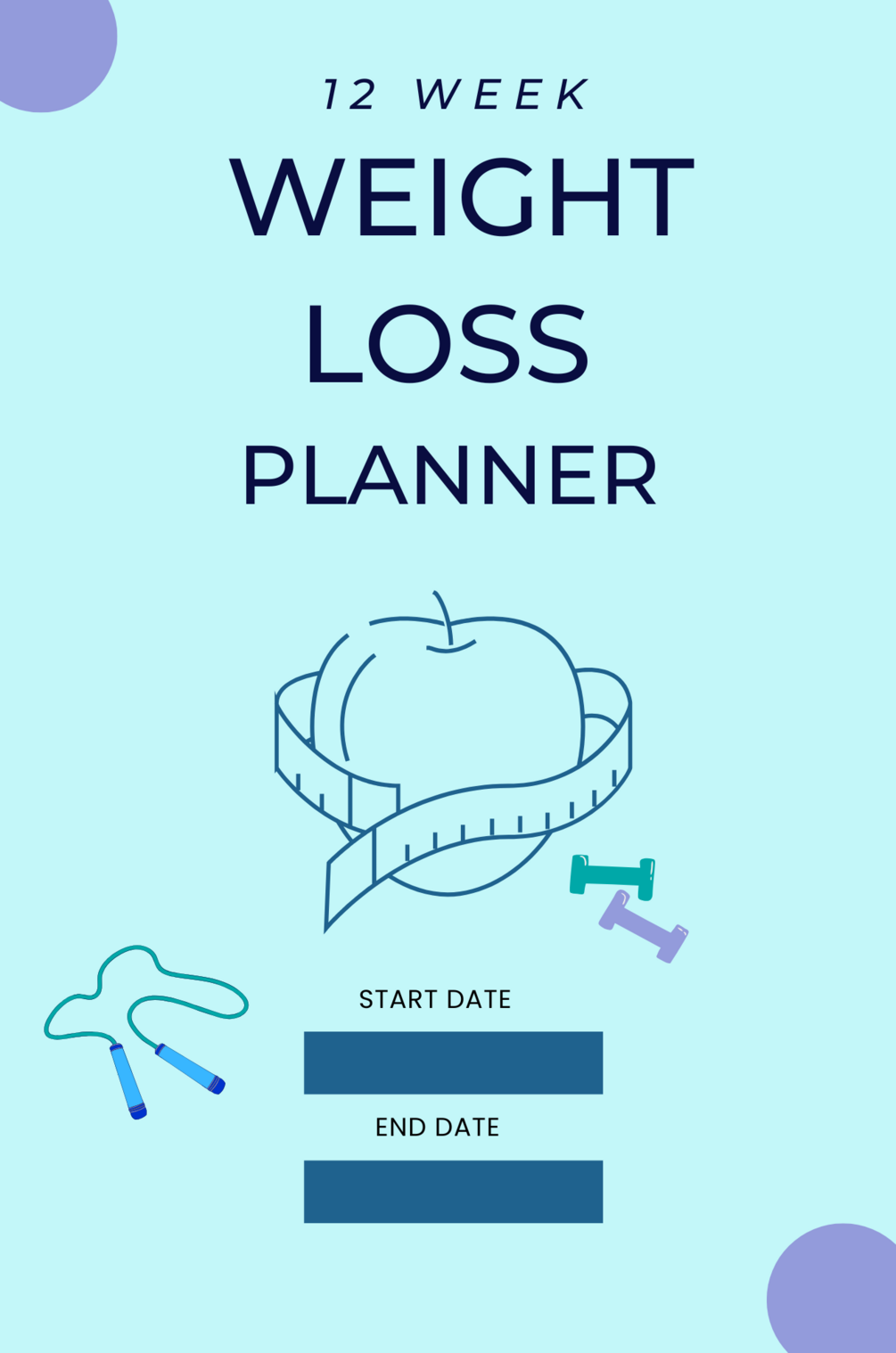 12 Weeks Weight Lose Planner