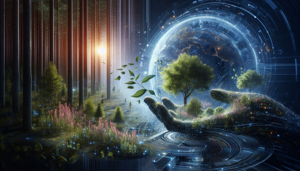 Nature meets Technology: A Futuristic Digital Art Wonderland