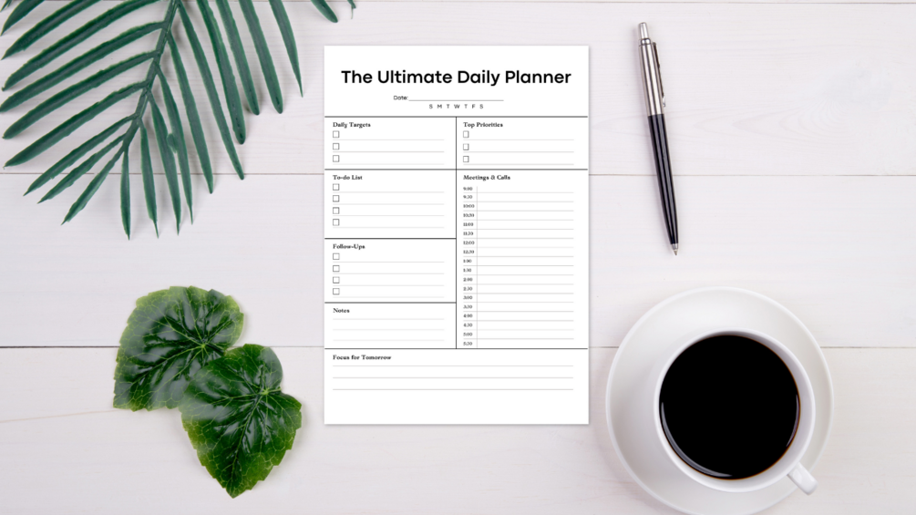 The Ultimate Daily Planner for High Performers | Daily Sales Planner ...