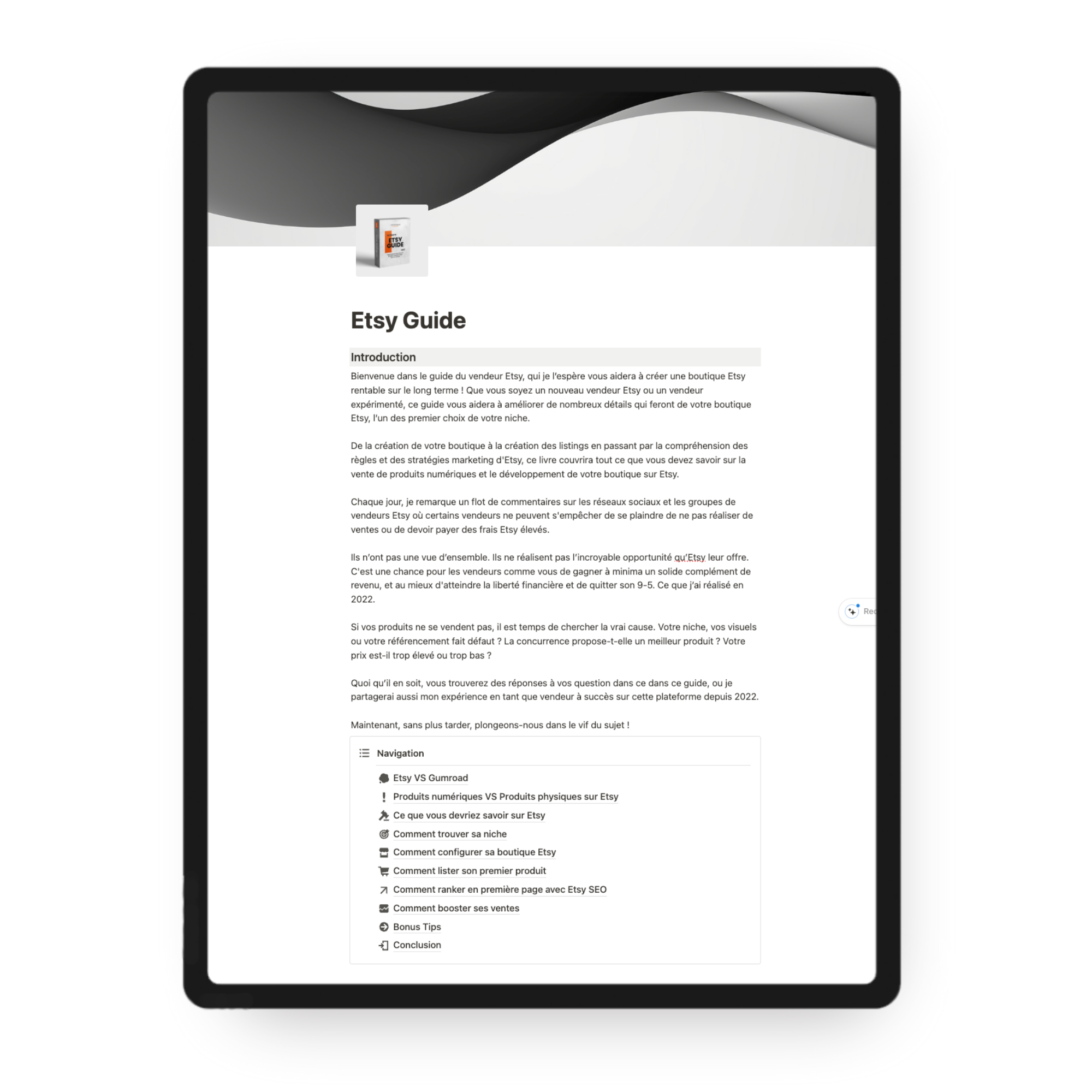 Etsy Guide pour Produits Digitaux