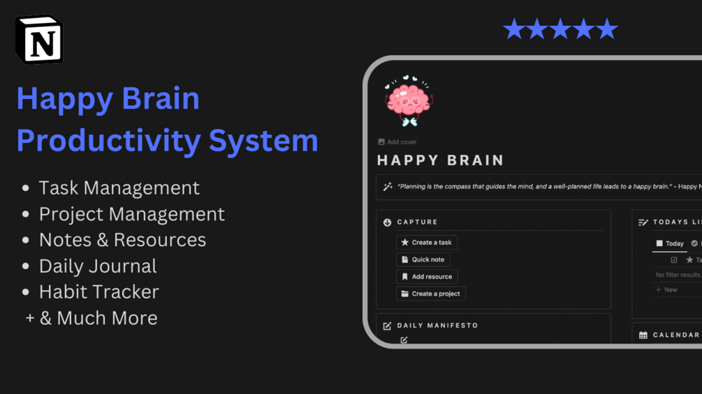 Happy Brain Productivity System