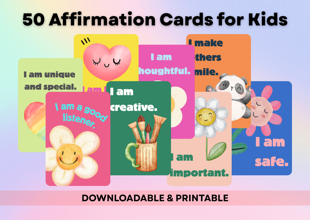 Kids Affirmation Cards Downloadable and Printable