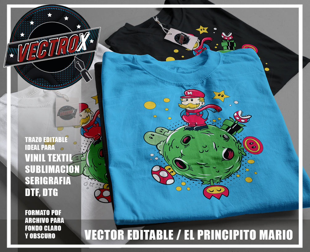 Vector Editable - El Principito Mario