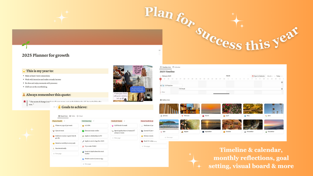 2025 Personal Growth Planner - Notion Template