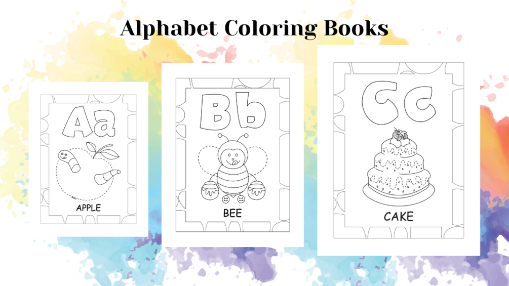 Alphabet coloring books