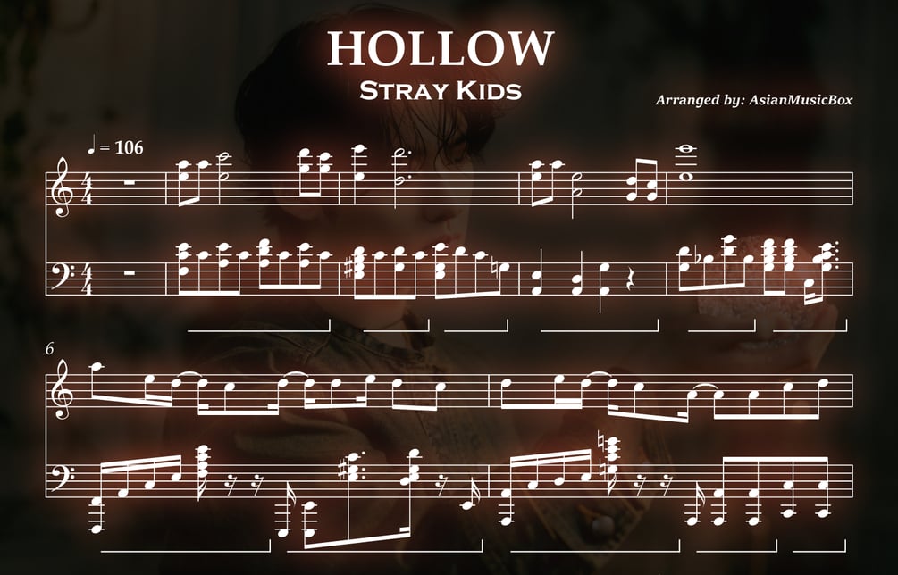 Stray Kids - 'Hollow' [Piano Sheet Music / MIDI / WAV]