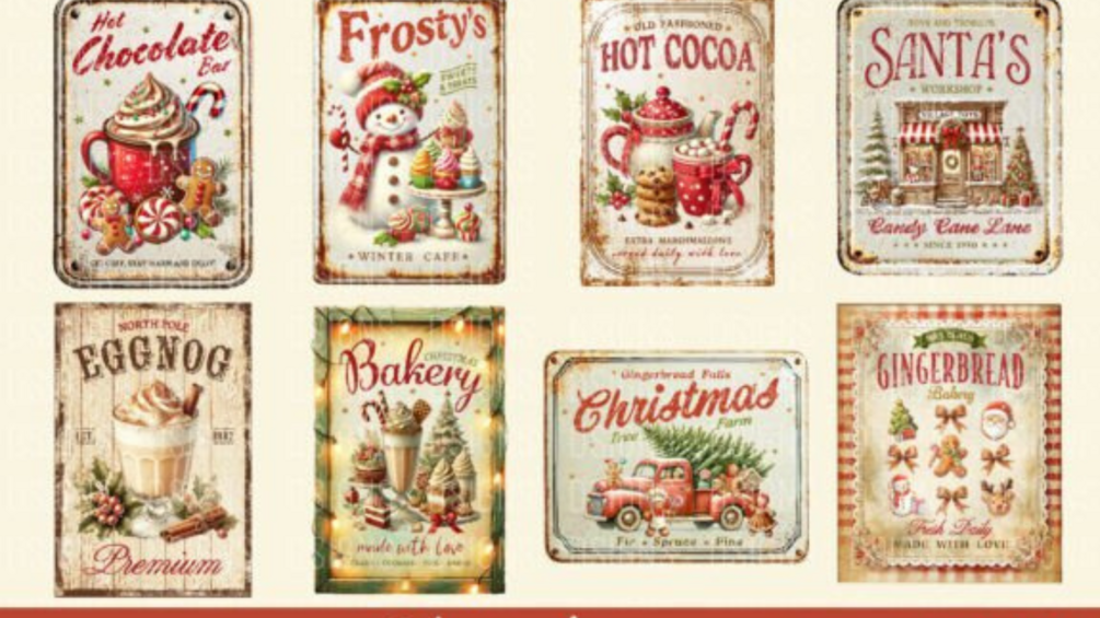 Vintage Christmas Farmhouse Sign Bundle