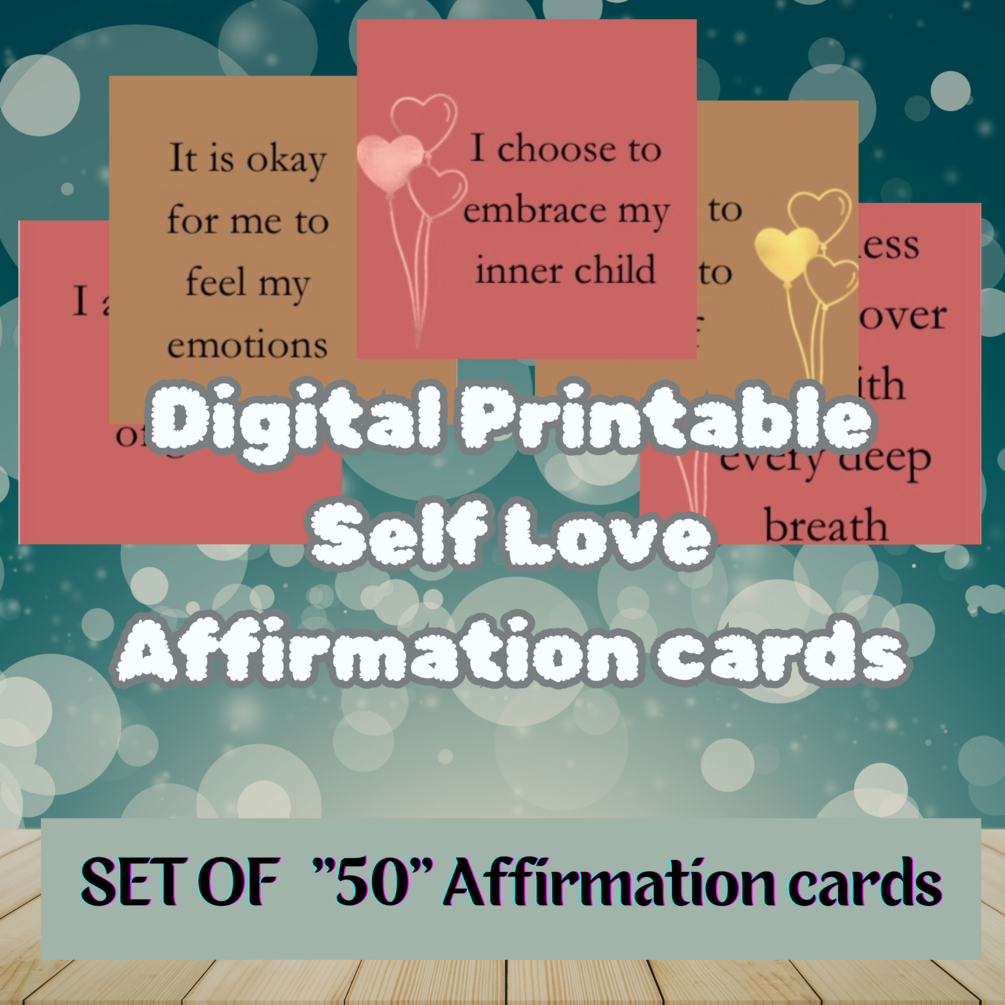Love Yourself: Printable Affirmation Cards for Self-Love and ...