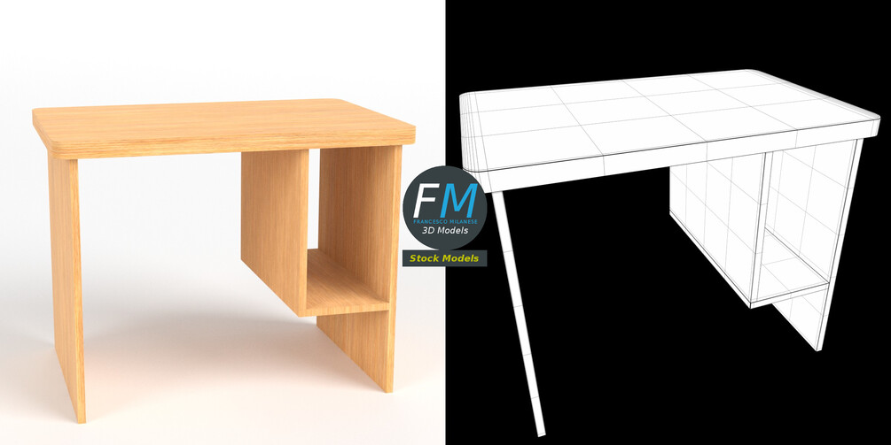 3D MODEL - Computer desk 1