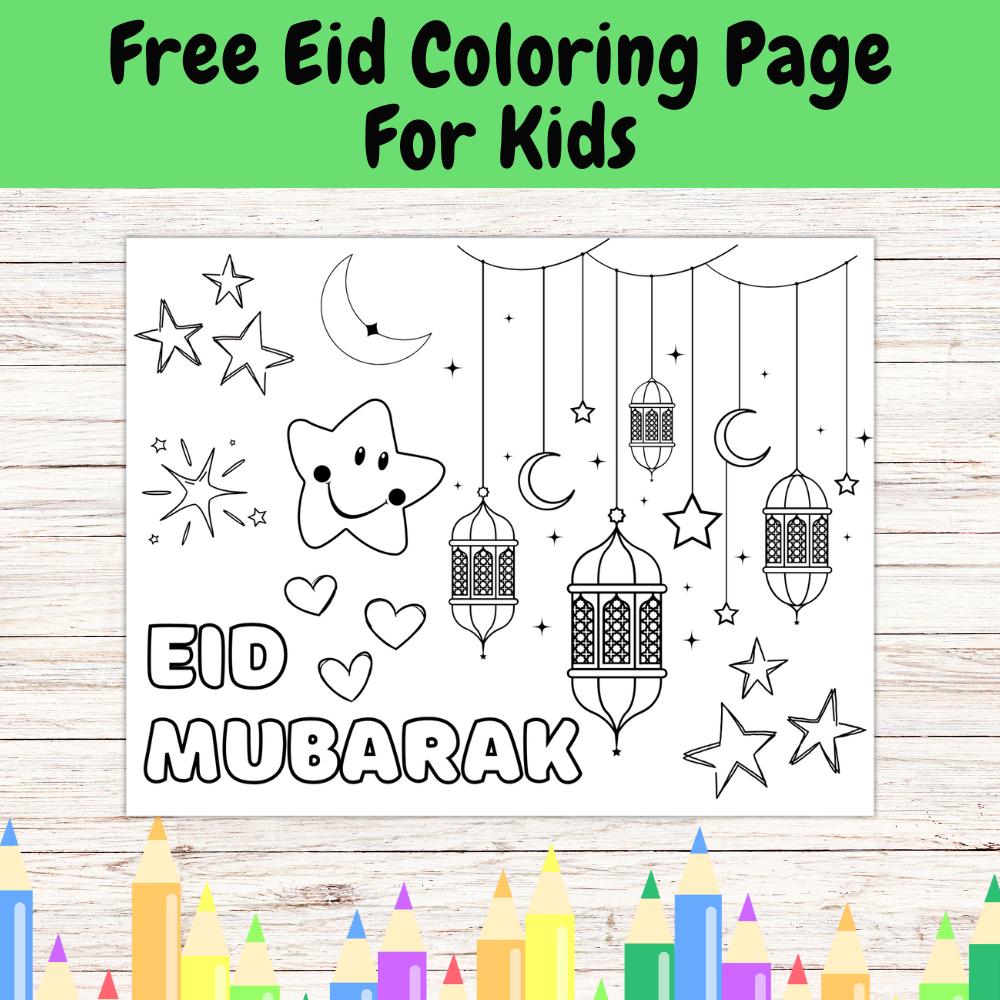 Free Eid Coloring Page for Kids - Islamic Activities
