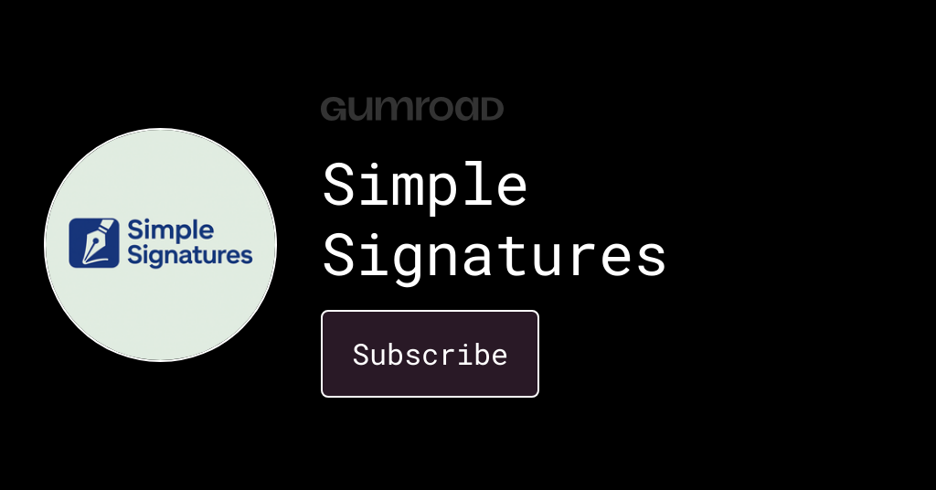 Simple Signatures