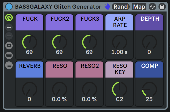 BASSGALAXY Glitch Generator (Ableton Rack)