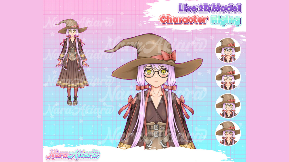 Vtuber Model and Rigging Anime Witch Girl With Casual Dress Premade ...