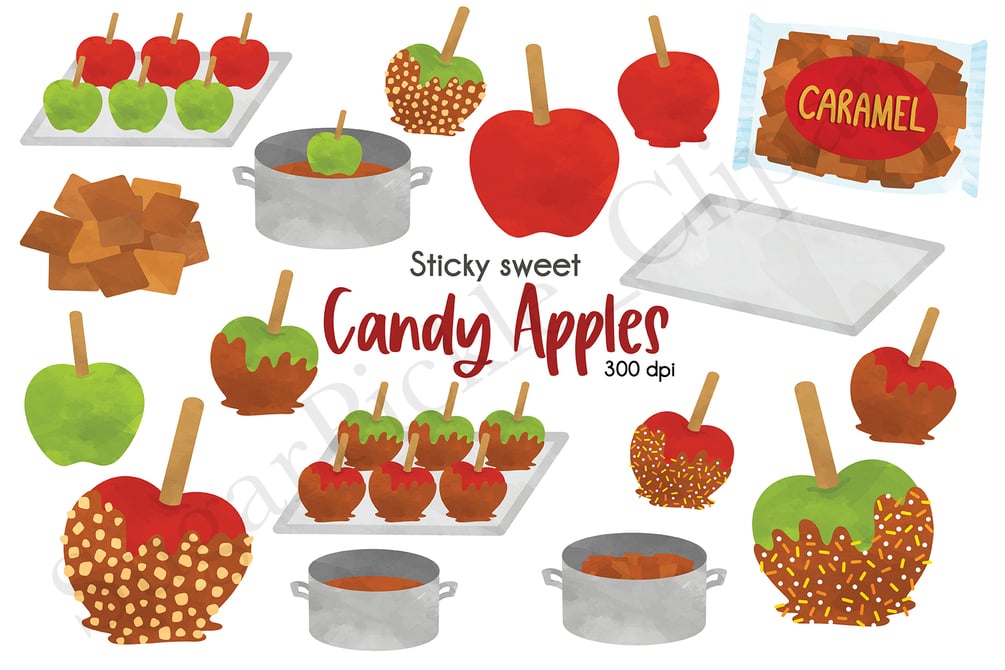 Candy Apples Clipart